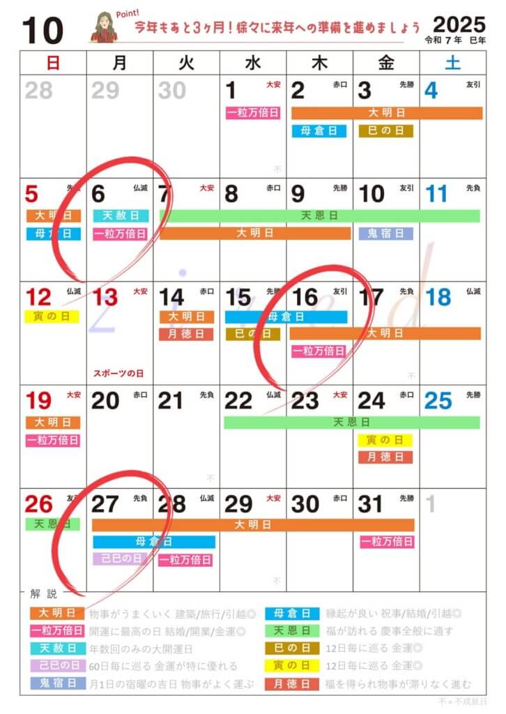 【2025年〜2026年最新】宝くじが当たる日！カレンダーでチェック - zired