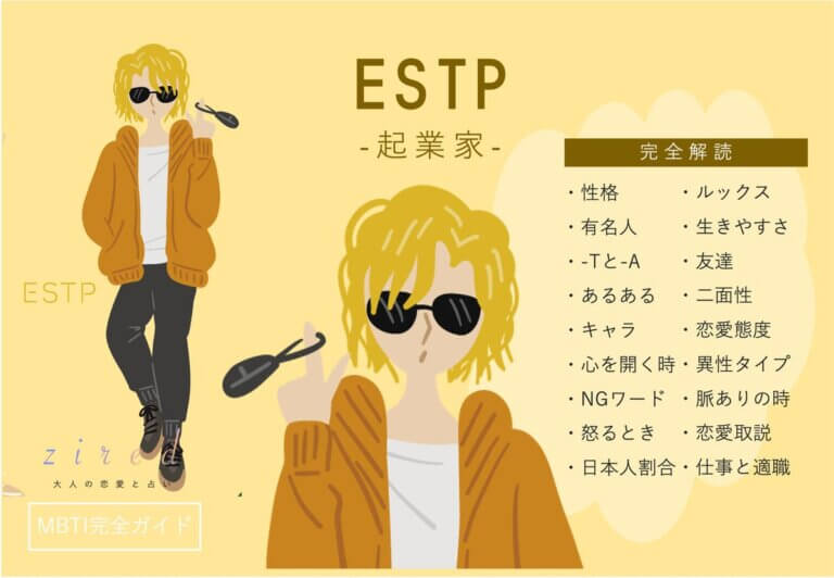 ESTP（起業家）の性格特徴！相性・恋愛・仕事は？【MBTI】 - zired