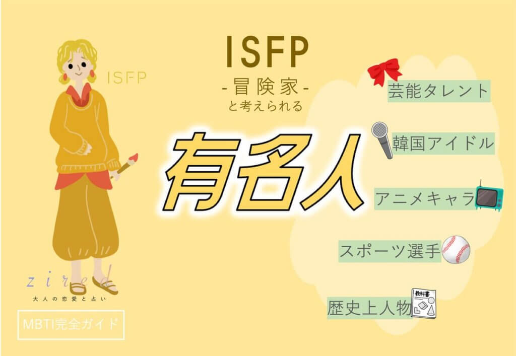ISFPの有名人 総勢46人！芸能人・韓国アイドル・YouTuber・アニメキャラ等紹介 - zired